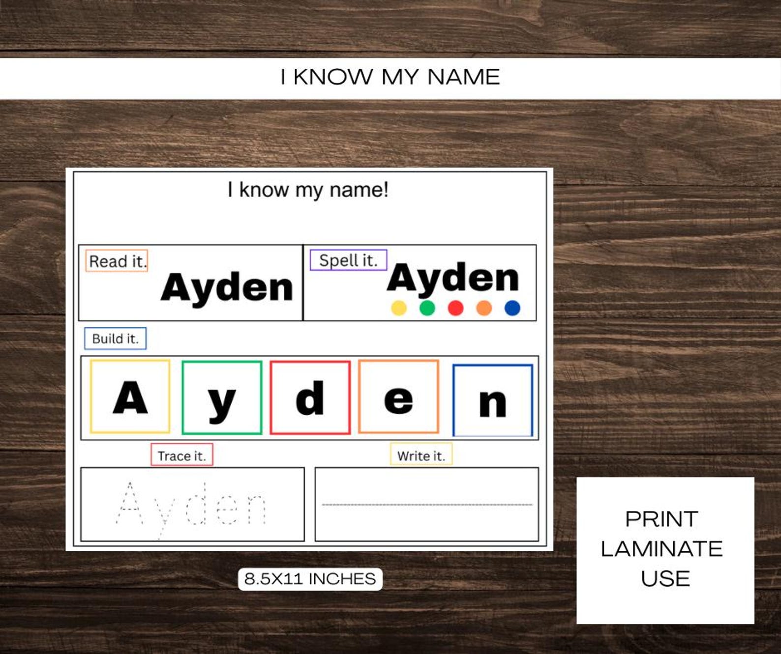Personalized Name Practice Printable | Editable First Name Worksheet ...