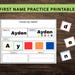 Personalized Name Practice Printable | Editable First Name Worksheet ...