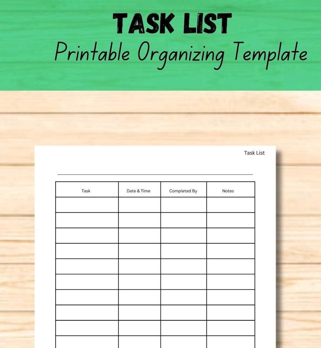 Task List Template, Small Business Organizing Template, Task List ...