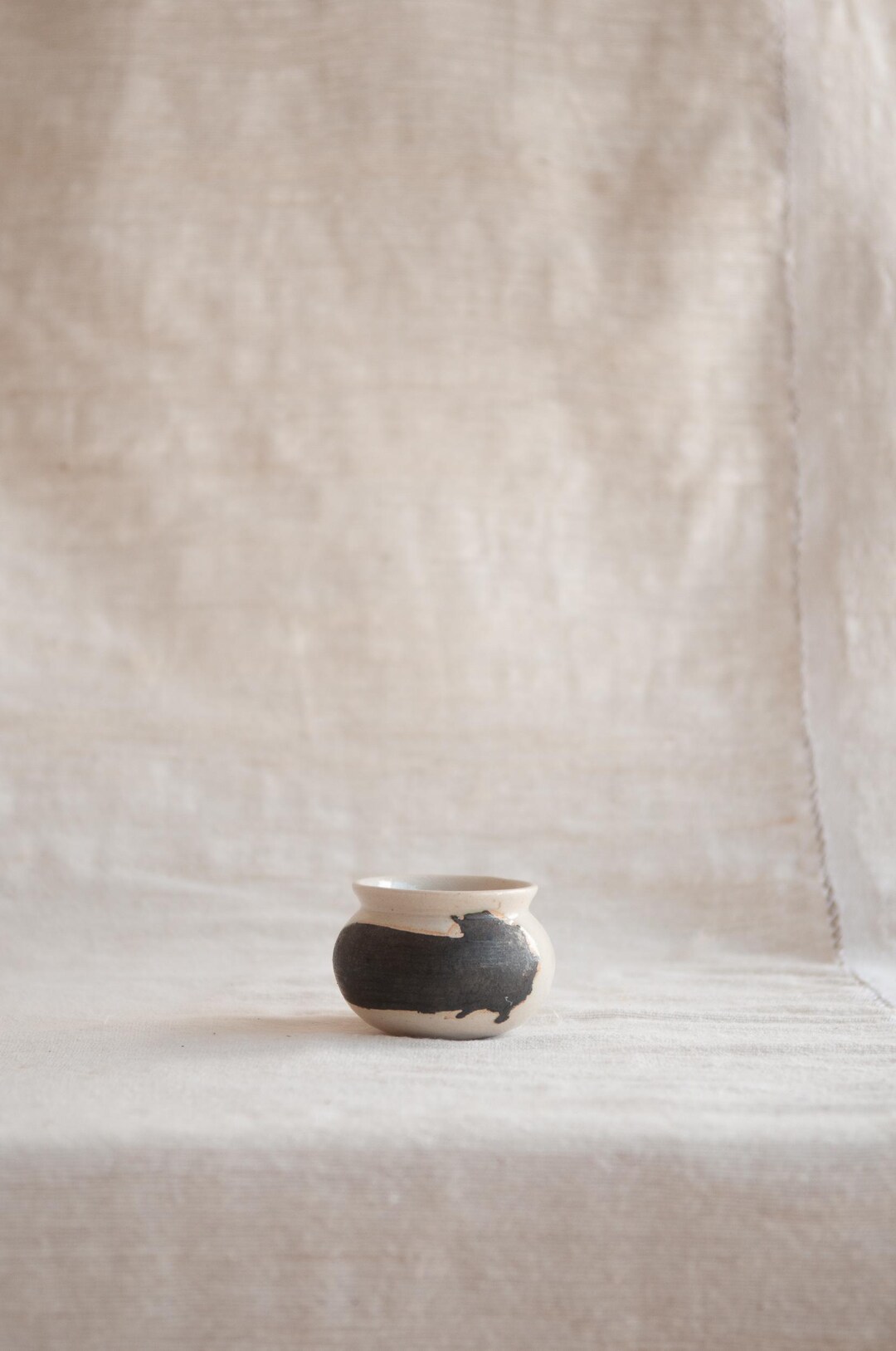 Mini Moon Jar, Brush Stroke, Tiny Vase, Catch All Dish, Mini Decorative ...