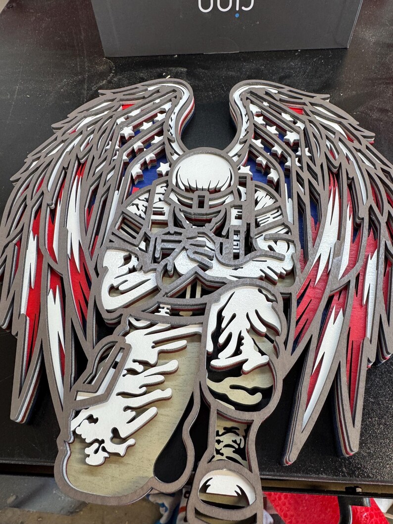 Fallen Soldier Layered Wood Art - Etsy