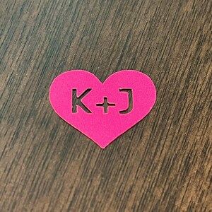 Personalized Initial Confetti, Pink Engagement Party, Hot Pink ...