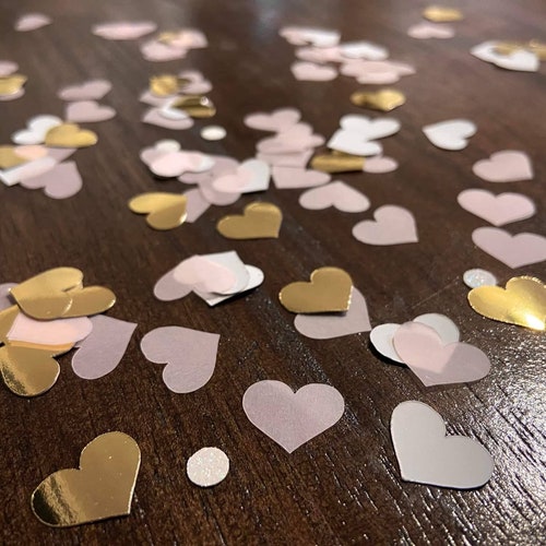 Blush Pink & Gold Wedding Bridal Shower Confetti Decor | Etsy