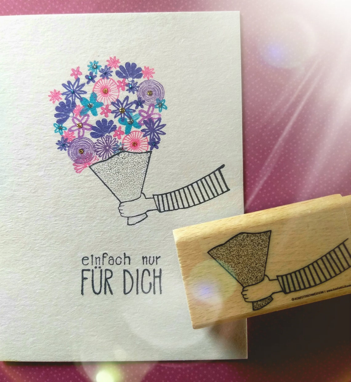 Stempel Blumenstrauß für Pflanzen, Blume, Blüte, florales Element - Etsy.de