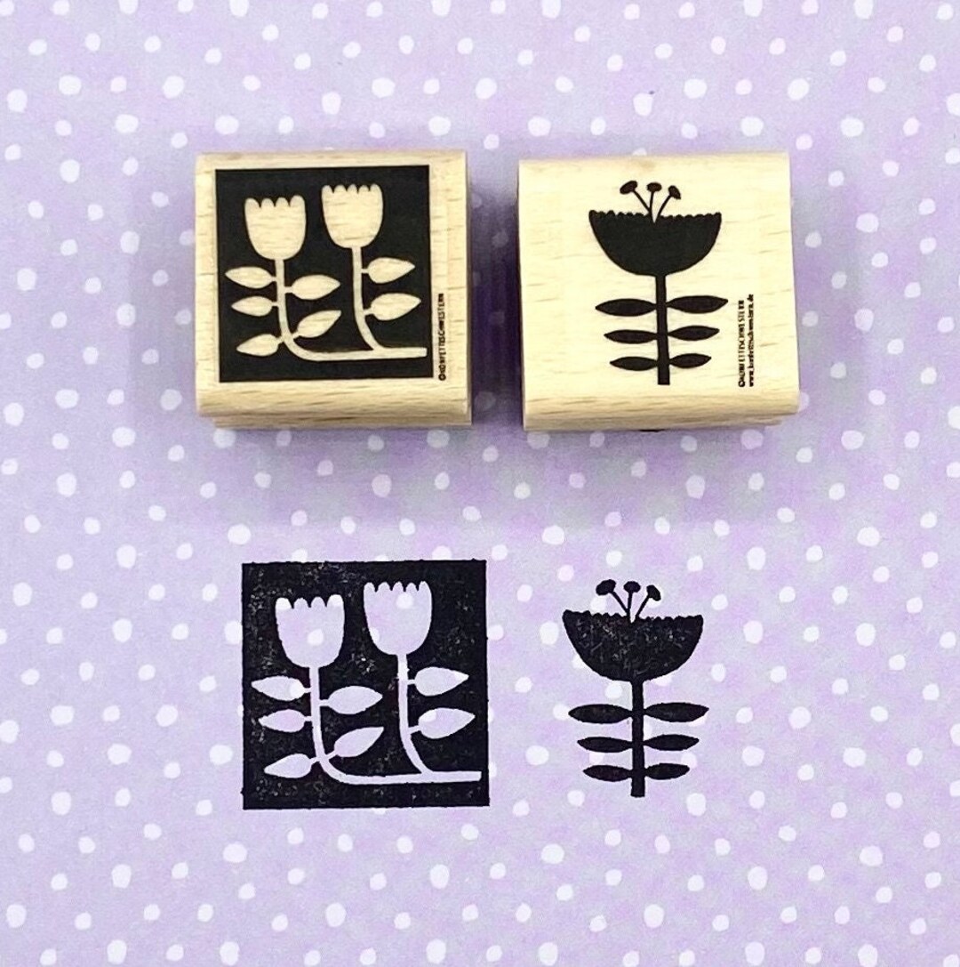 Plant Flower Floral Element Flower Power Stamp Set - Etsy