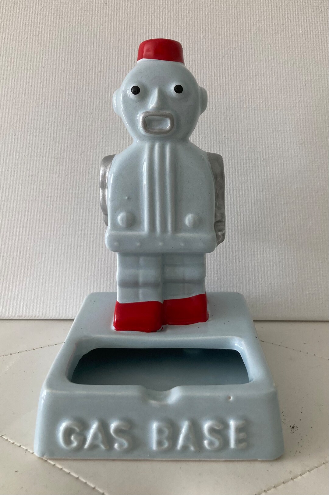 Porcelain Advertising Ashtray Robot for GAS BASE. - Etsy