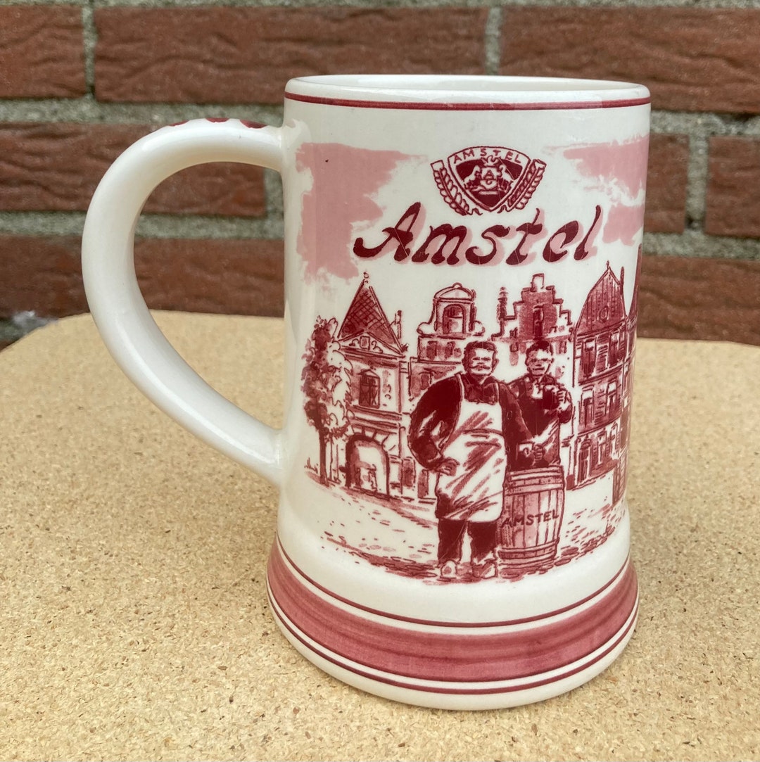 Delft Red, Hand-painted Beer Mug. - Etsy