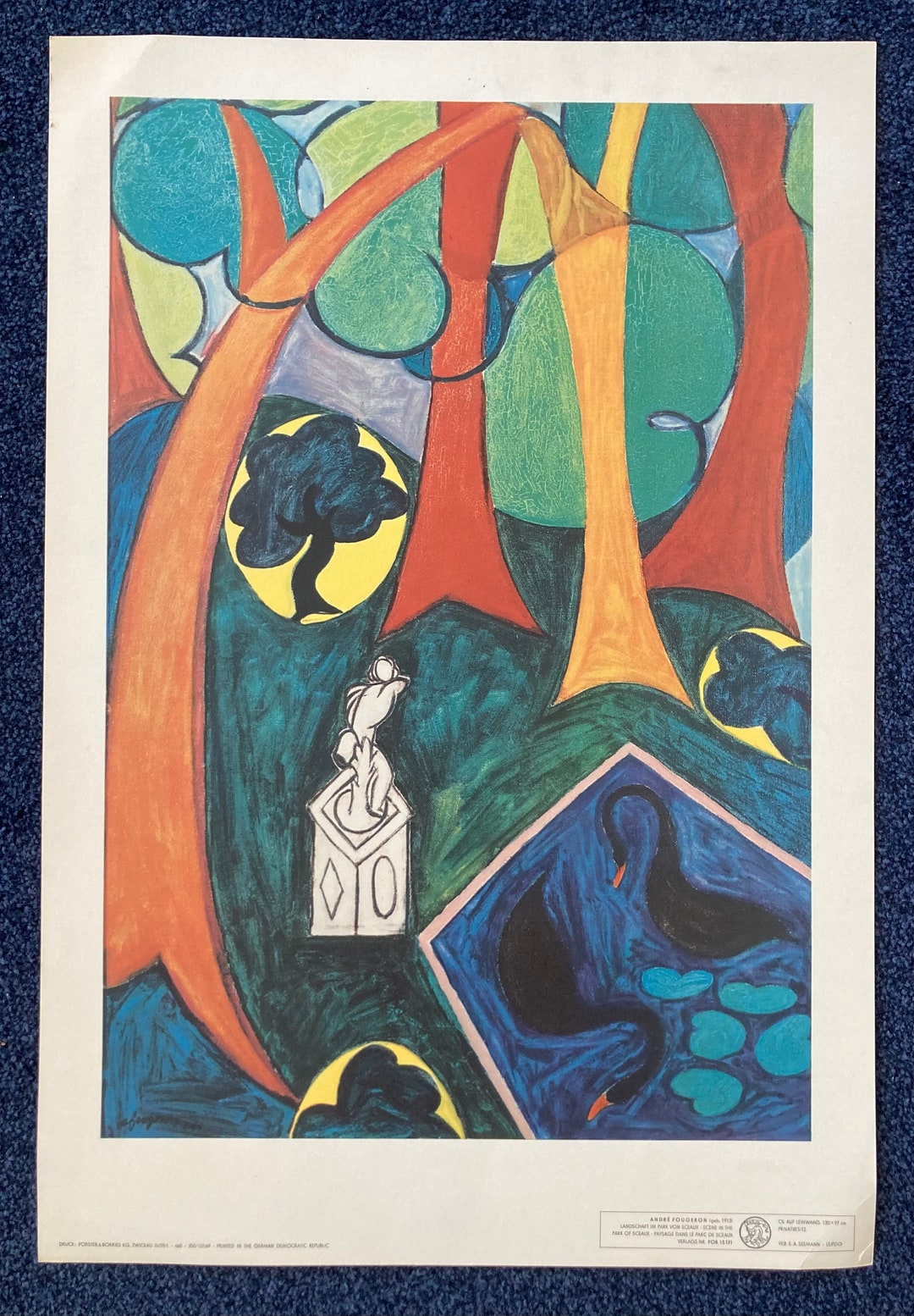 Andre Fougeron - Landscape in the Park of Sceaux. Art Print. - Etsy