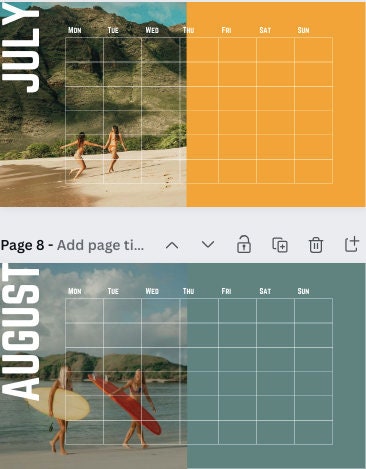 Printable Calendar - Etsy
