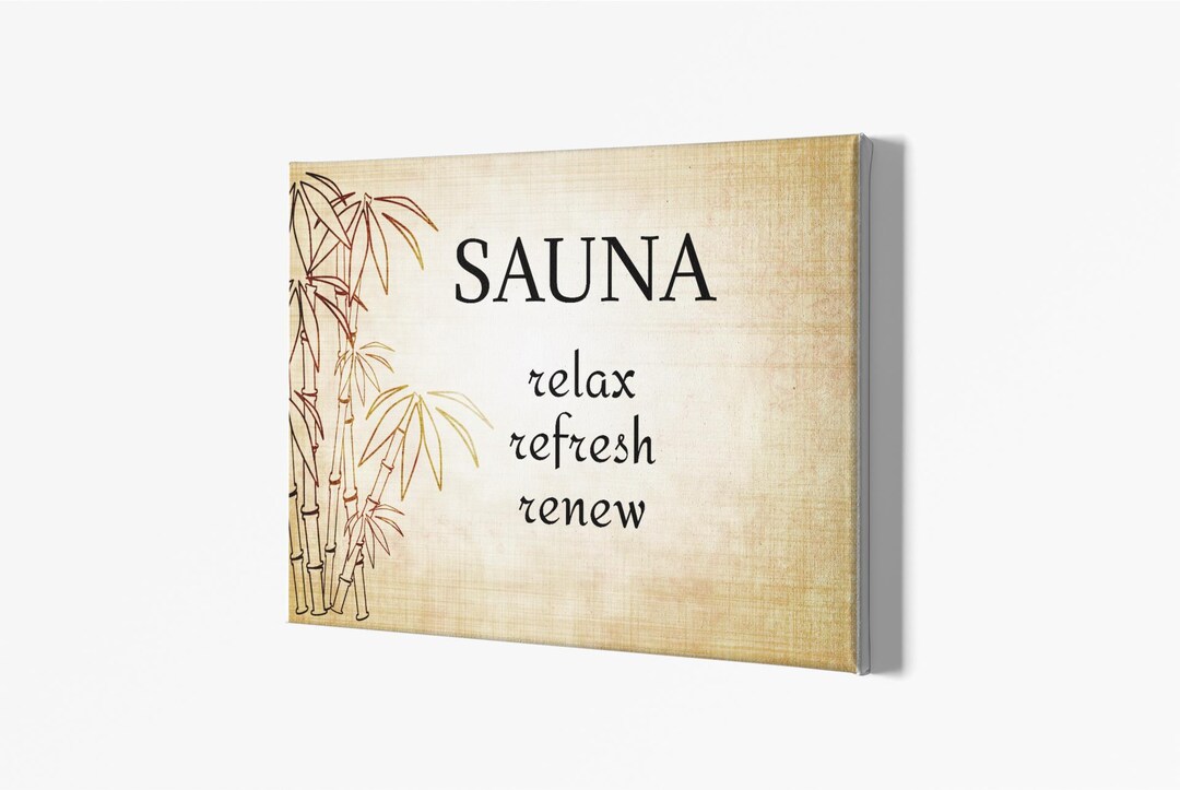 Sauna Decor, Canvas Artwork, Gallery Wrap Print, Sauna Lover Gift, Spa ...