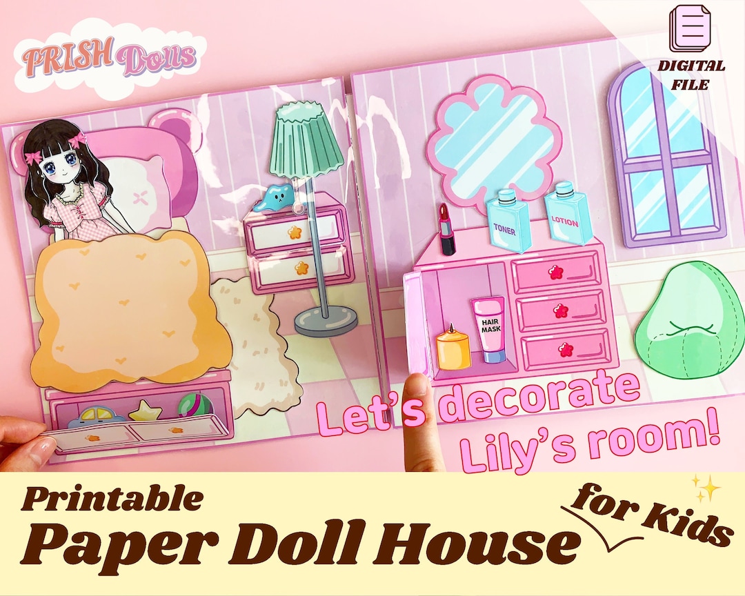 Printable Paper Doll House for Kids DIY Busy Book Paper - Etsy