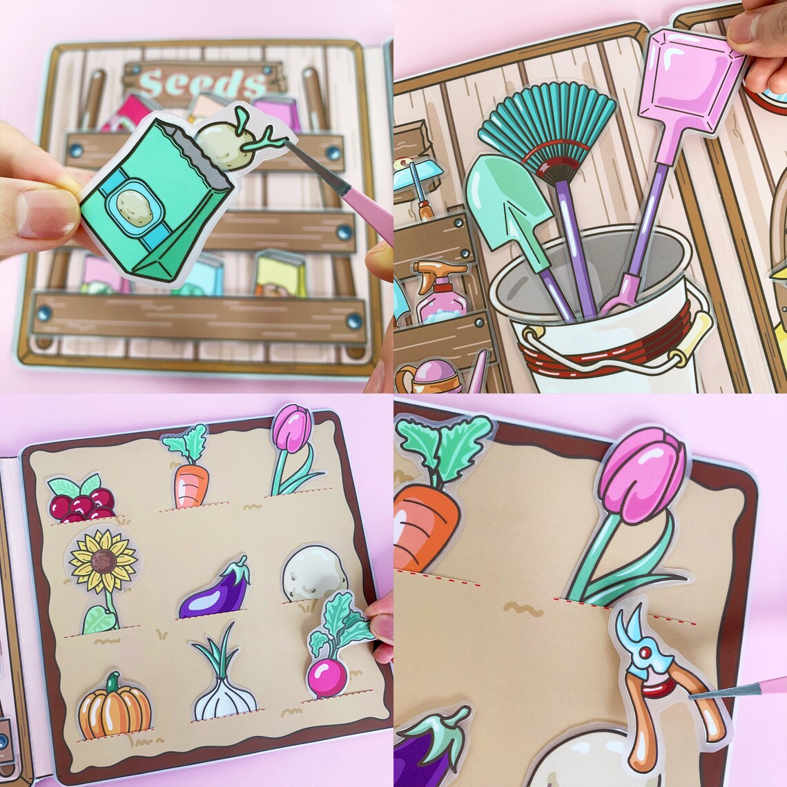 Printable Paper Doll House Farm Busy Book Easy Paper Craft DIY for Kids ...