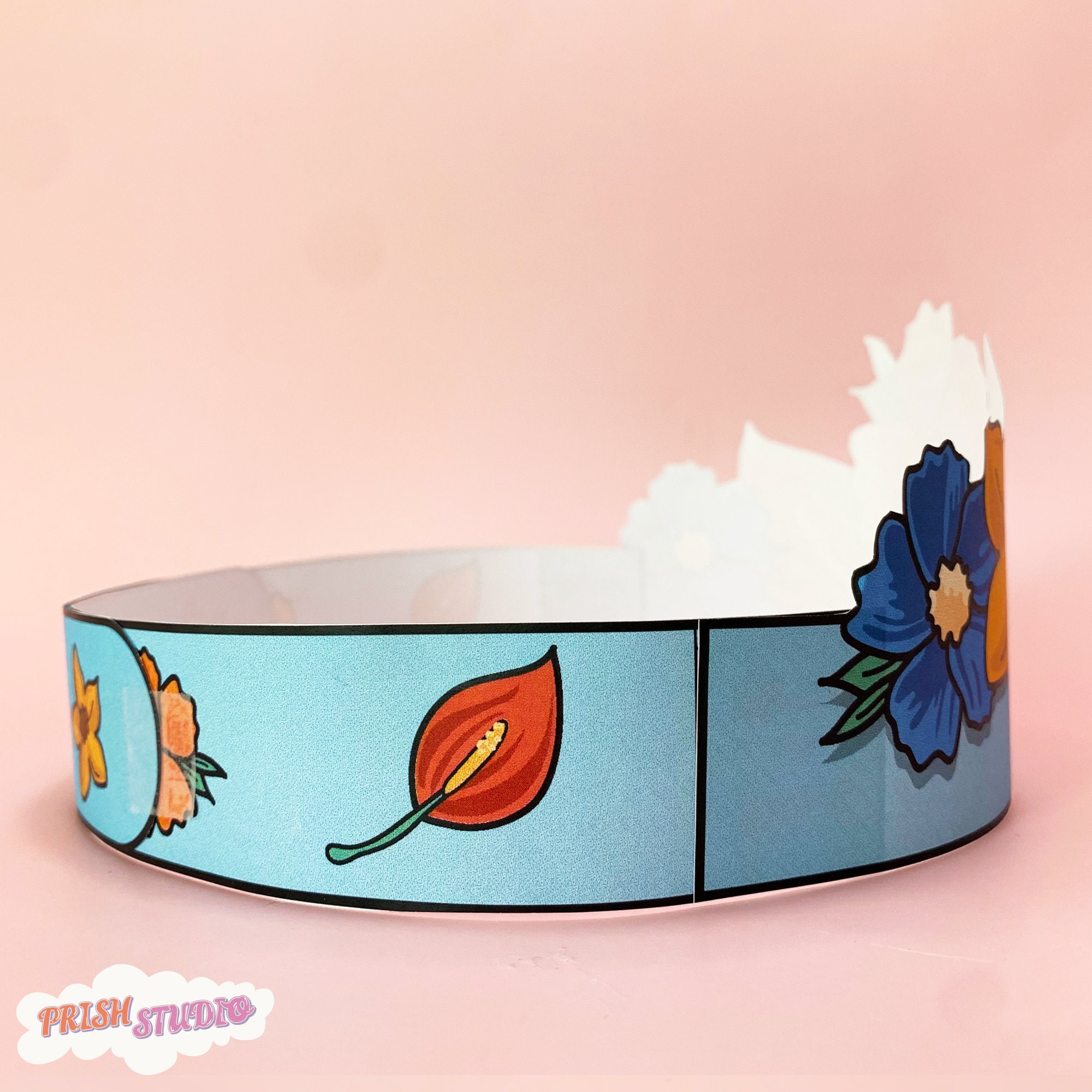 Flower Paper Crown Printable Party Hat Kids Easy Craft Coloring DIY ...