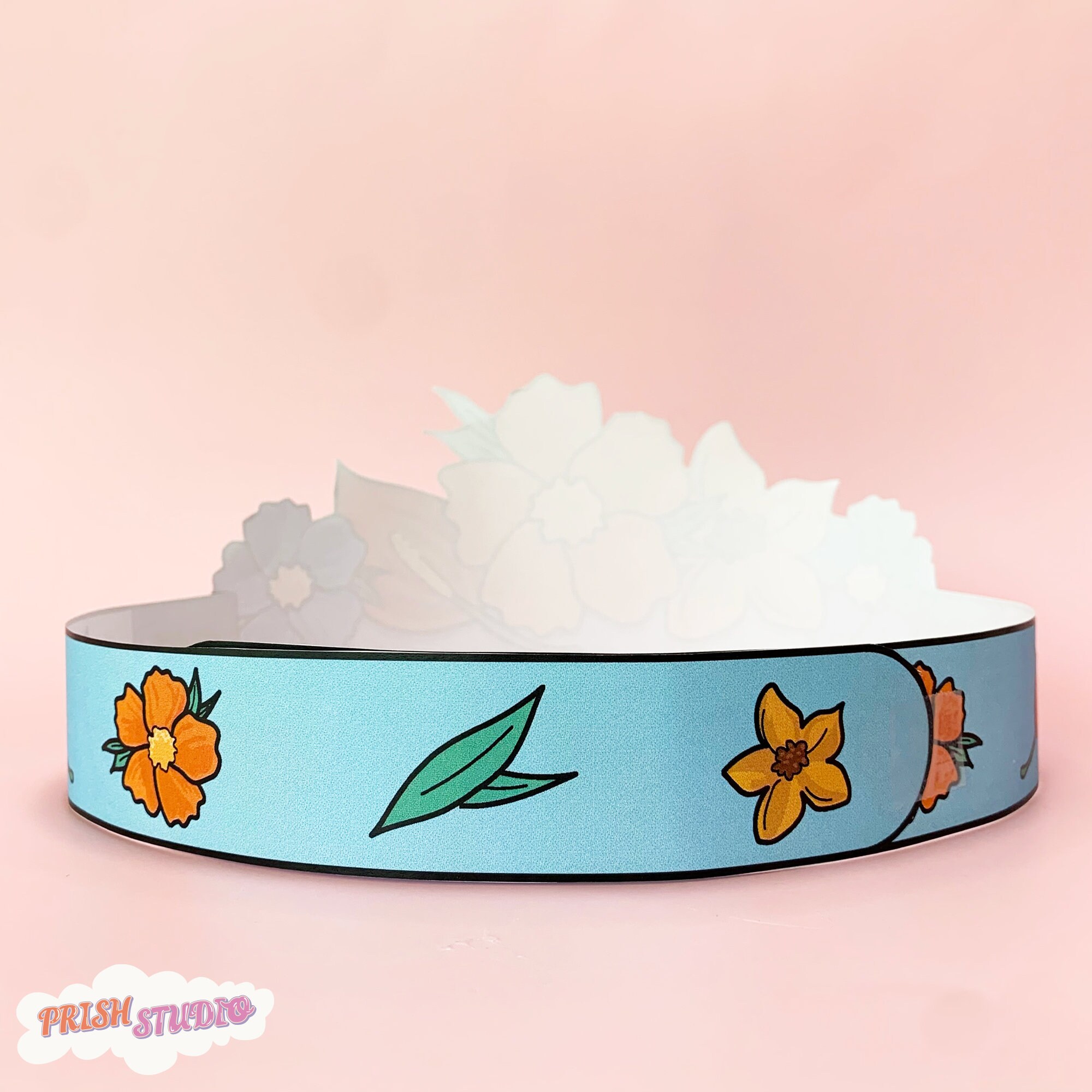 Flower Paper Crown Printable Party Hat Kids Easy Craft Coloring DIY ...