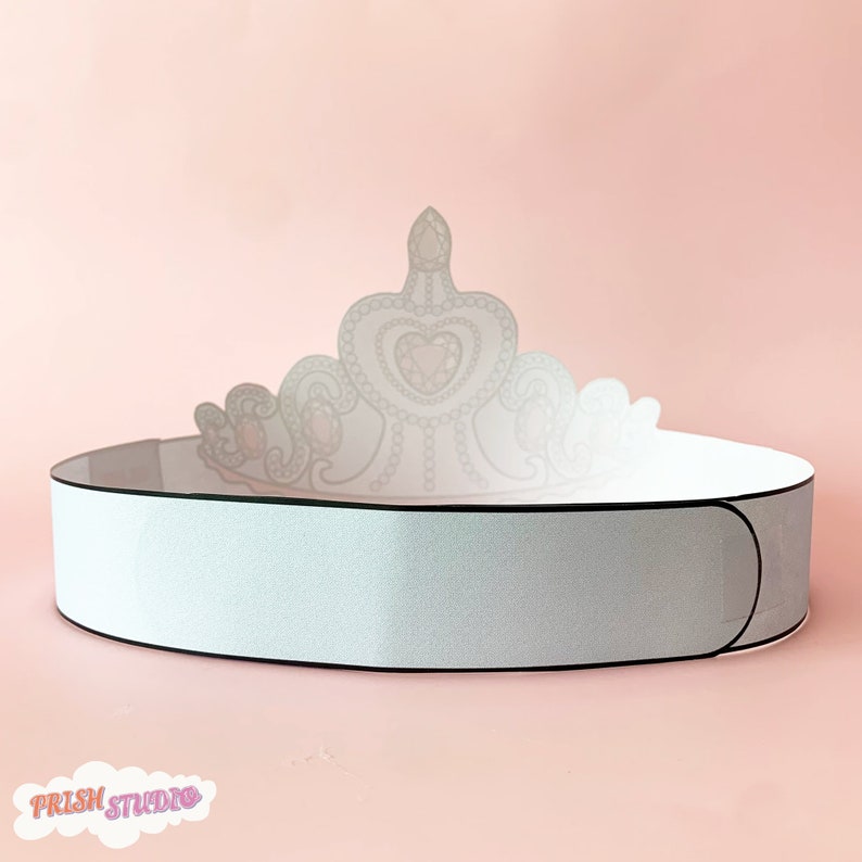 Princess Paper Crown Tiara Printable Party Hat Kids Easy Craft Coloring ...