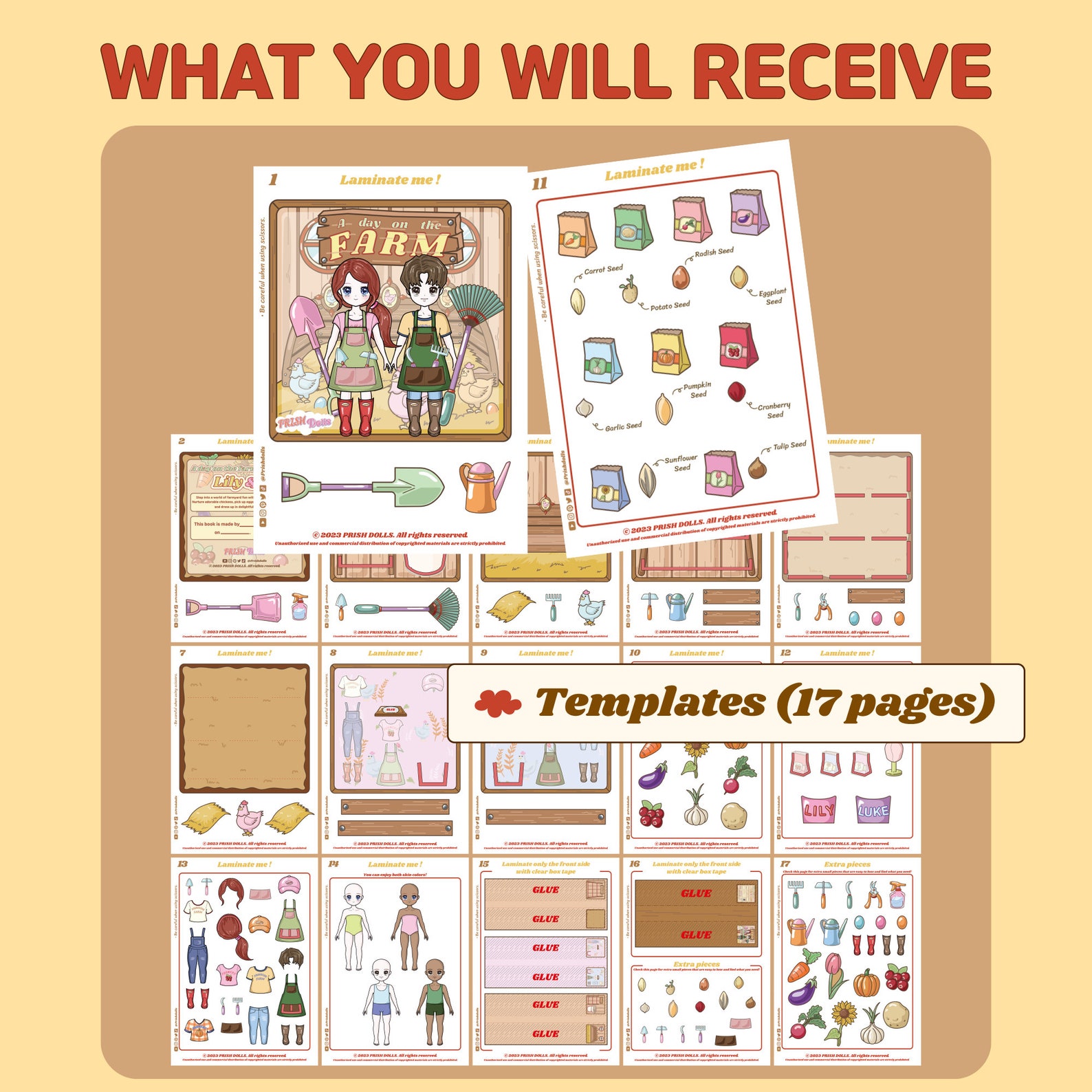 Printable Paper Doll House Farm Busy Book Easy Paper Craft DIY for Kids ...