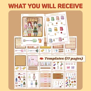 Printable Paper Doll House Farm Busy Book Easy Paper Craft DIY for Kids ...