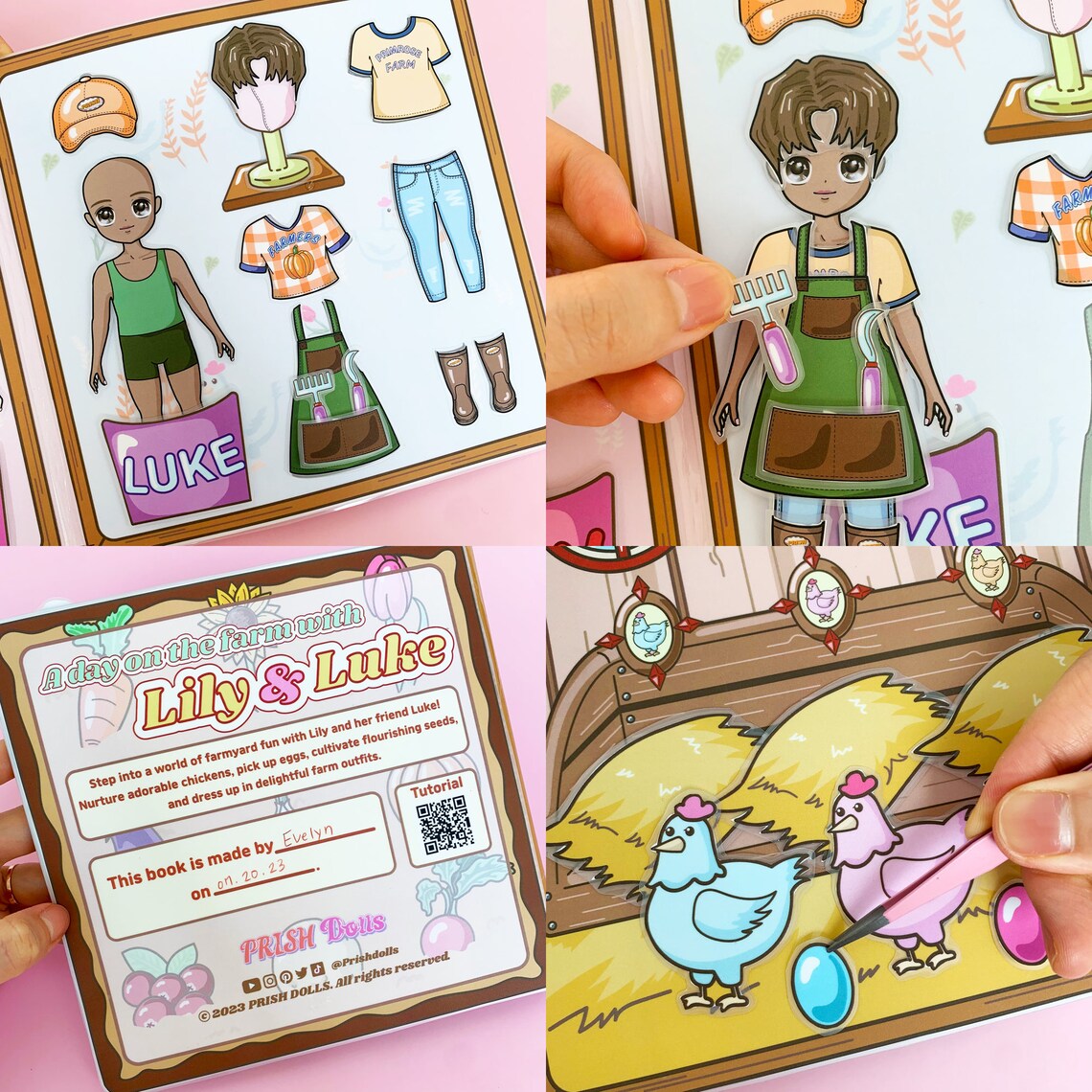 Printable Paper Doll House Farm Busy Book Easy Paper Craft DIY - Etsy