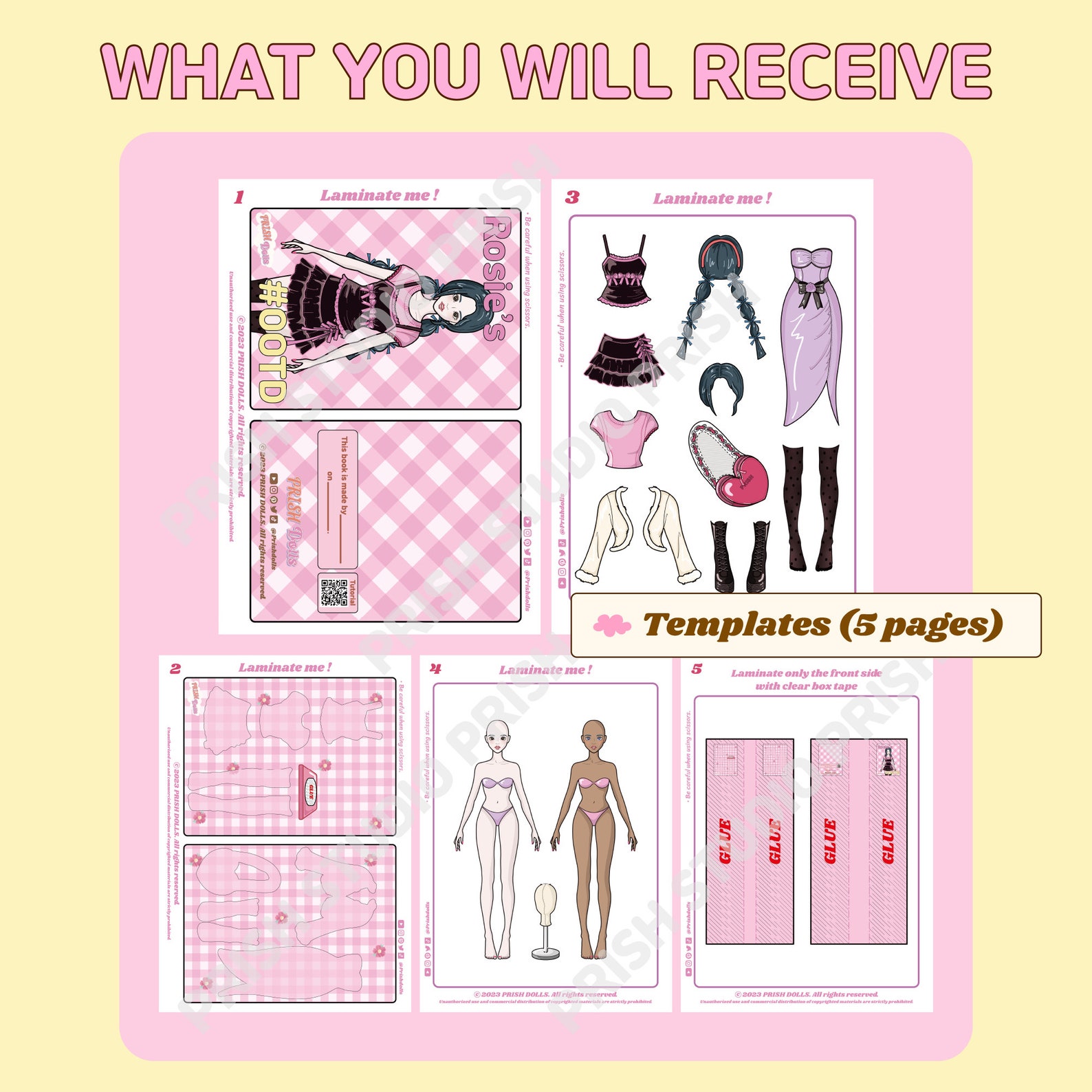 Printable Paper Dolls Dress up for Kids, DIY Busy Book, Paper Craft for ...