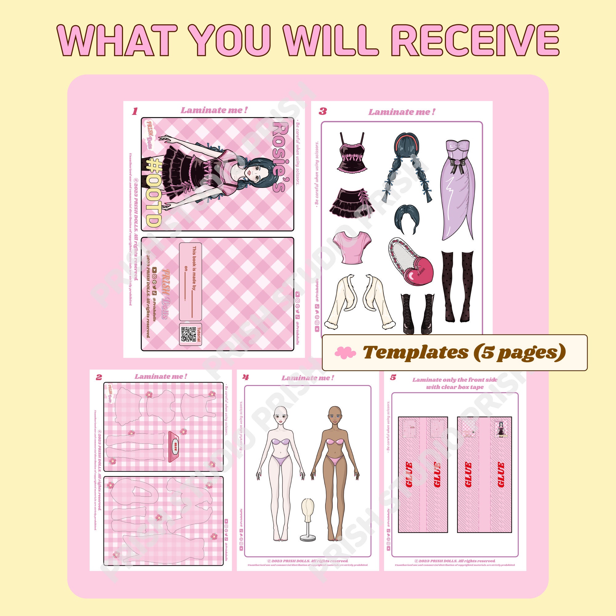 Printable Paper Dolls Dress up for Kids, DIY Busy Book, Paper Craft for ...