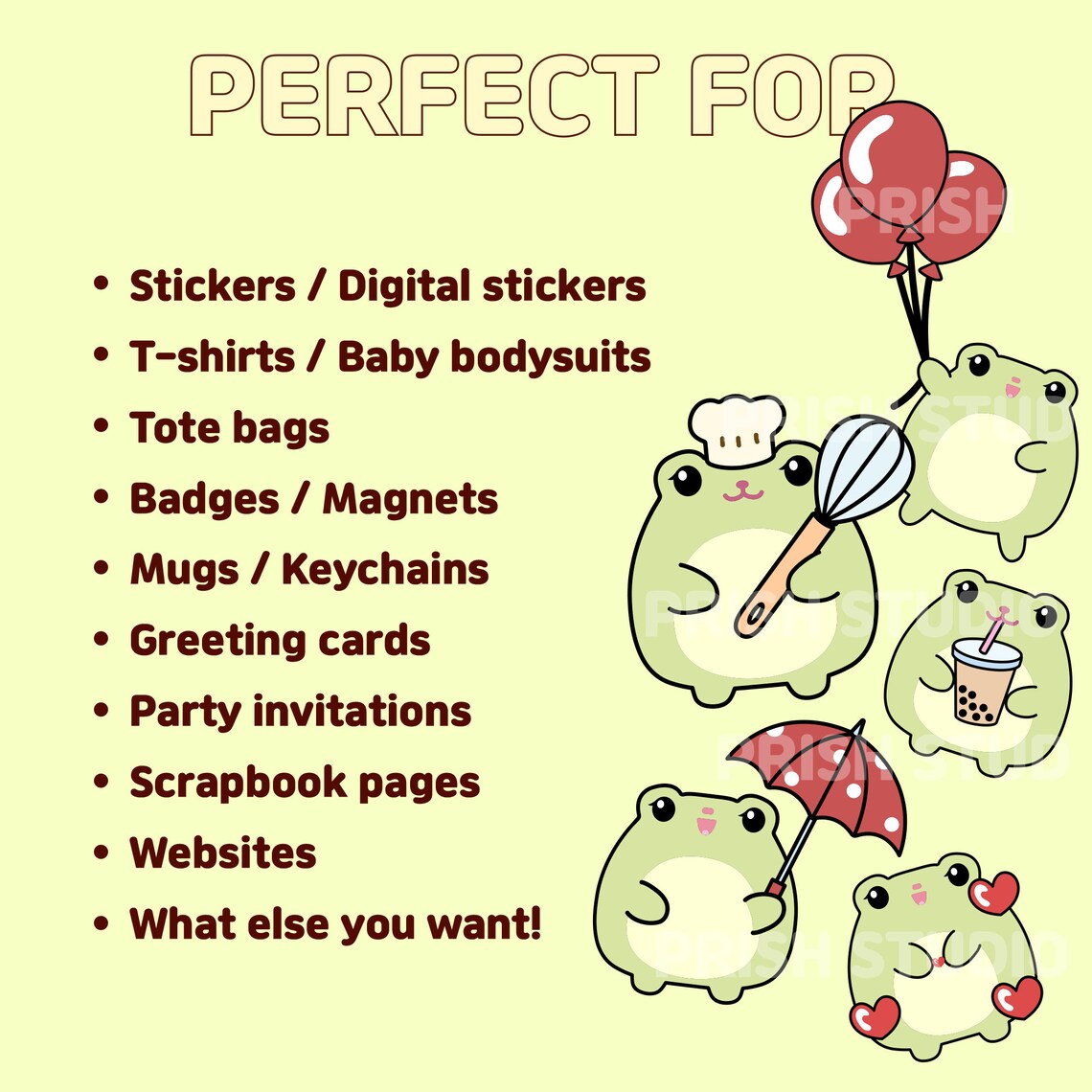 Kawaii Clipart Cute Frog SVG Clip Art Love Stickers PNG Valentine Funny ...