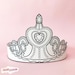 Princess Paper Crown Tiara Printable Party Hat Kids Easy Craft Coloring ...