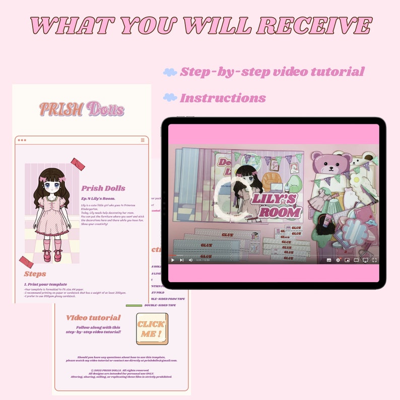 Printable Paper Doll House for Kids, DIY Busy Book, Paper Craft for ...