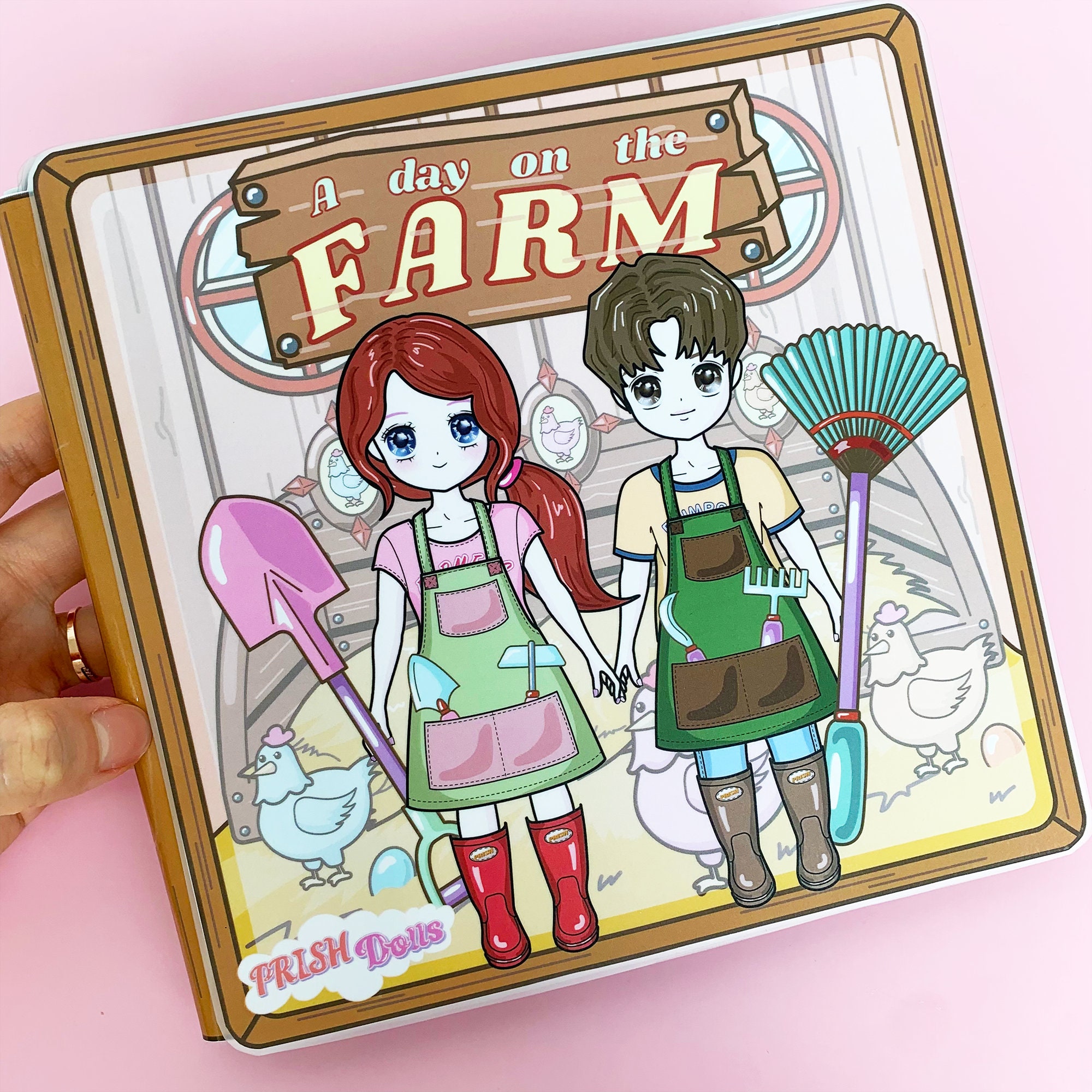 Printable Paper Doll House Farm Busy Book Easy Paper Craft DIY for Kids ...