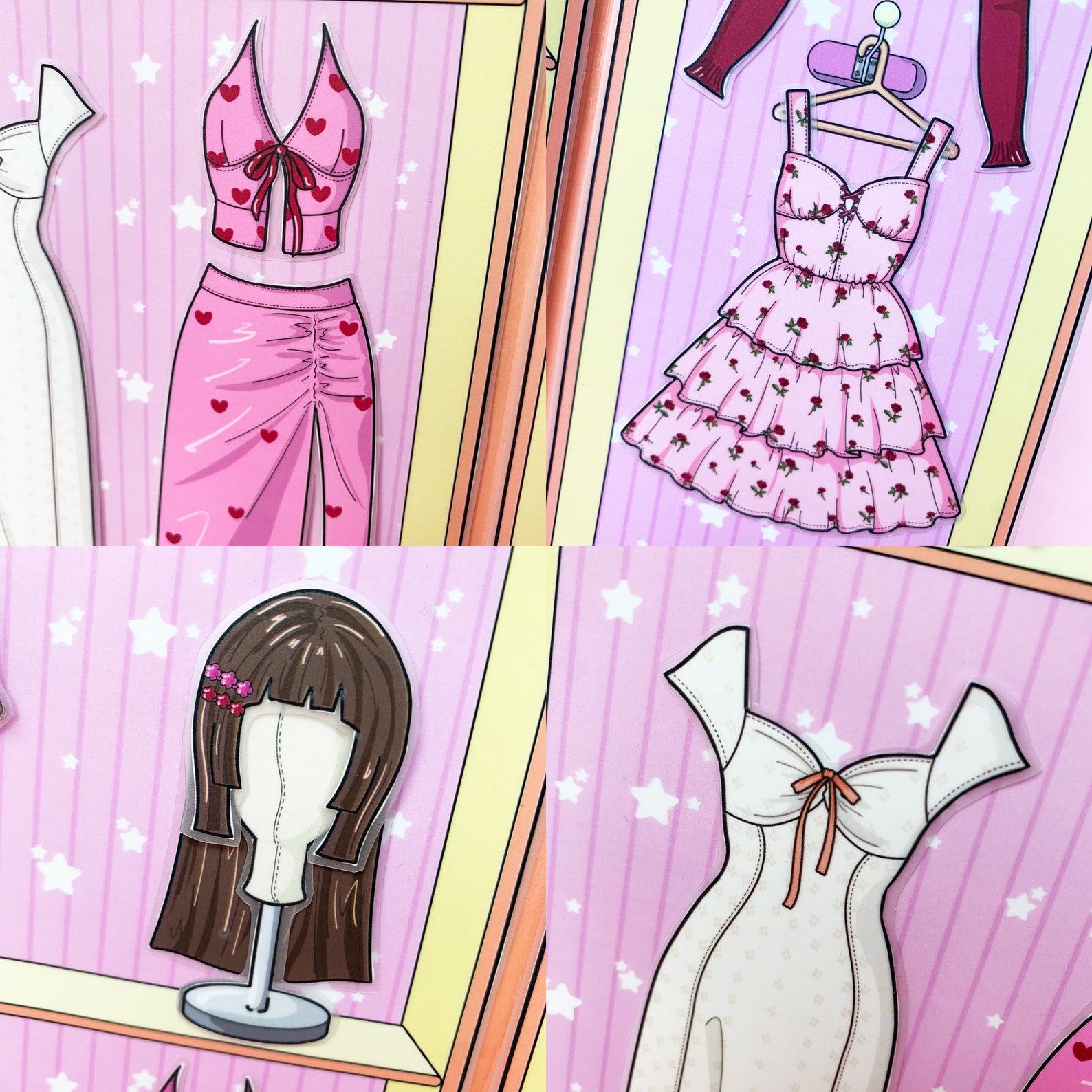 Printable Paper Doll Dress up Kit, Summer Wardrobe, DIY Busy Book, Easy ...
