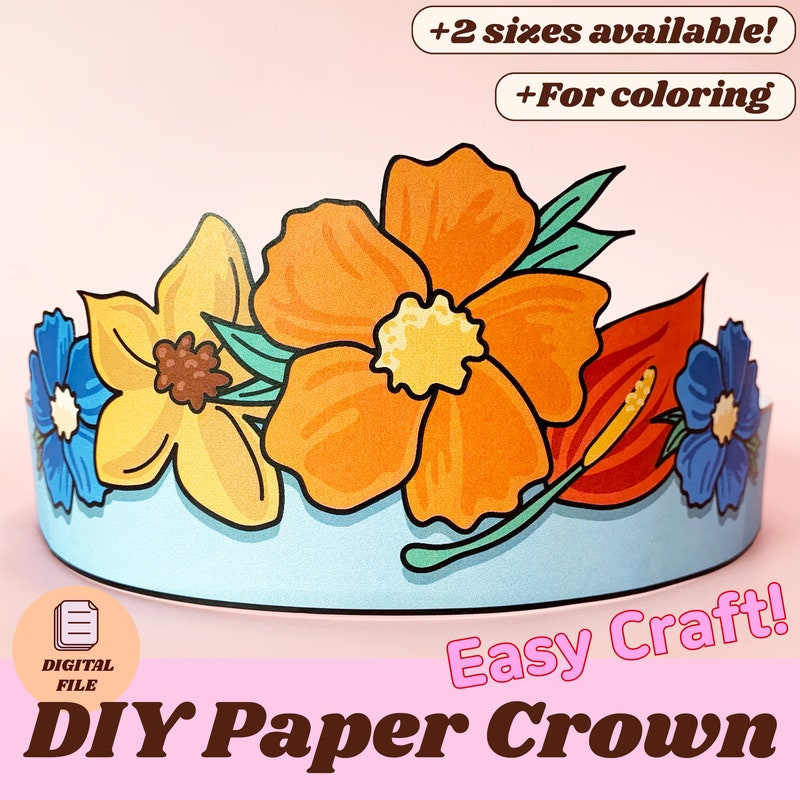 Orange Flower Crown - Etsy