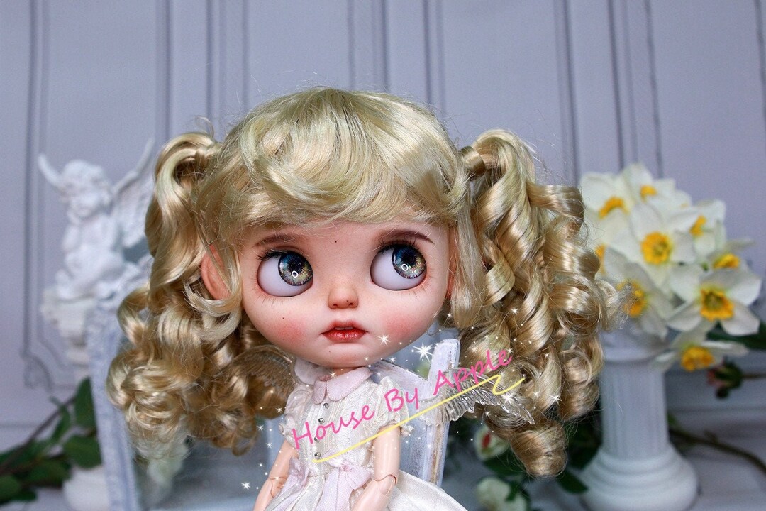 Blythe Wig Retro Princess Pigtails Imitation Mohair Wig Doll Wig 9 ...