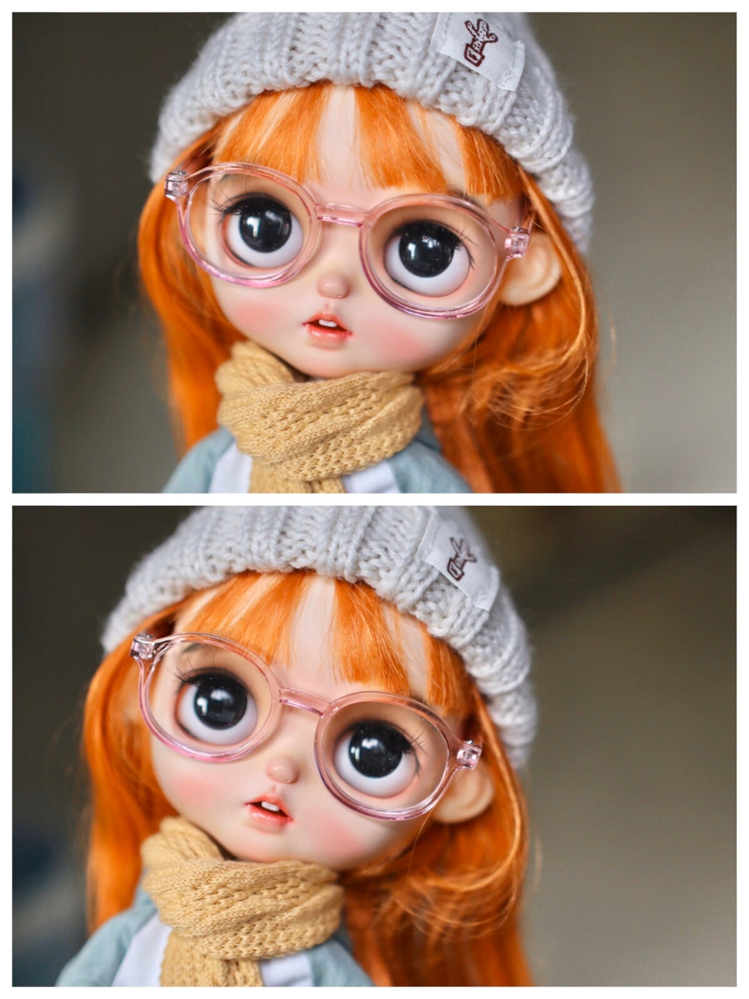 New Colour Round Plastic Frame Glasses Blythe Glasses Doll Miniature