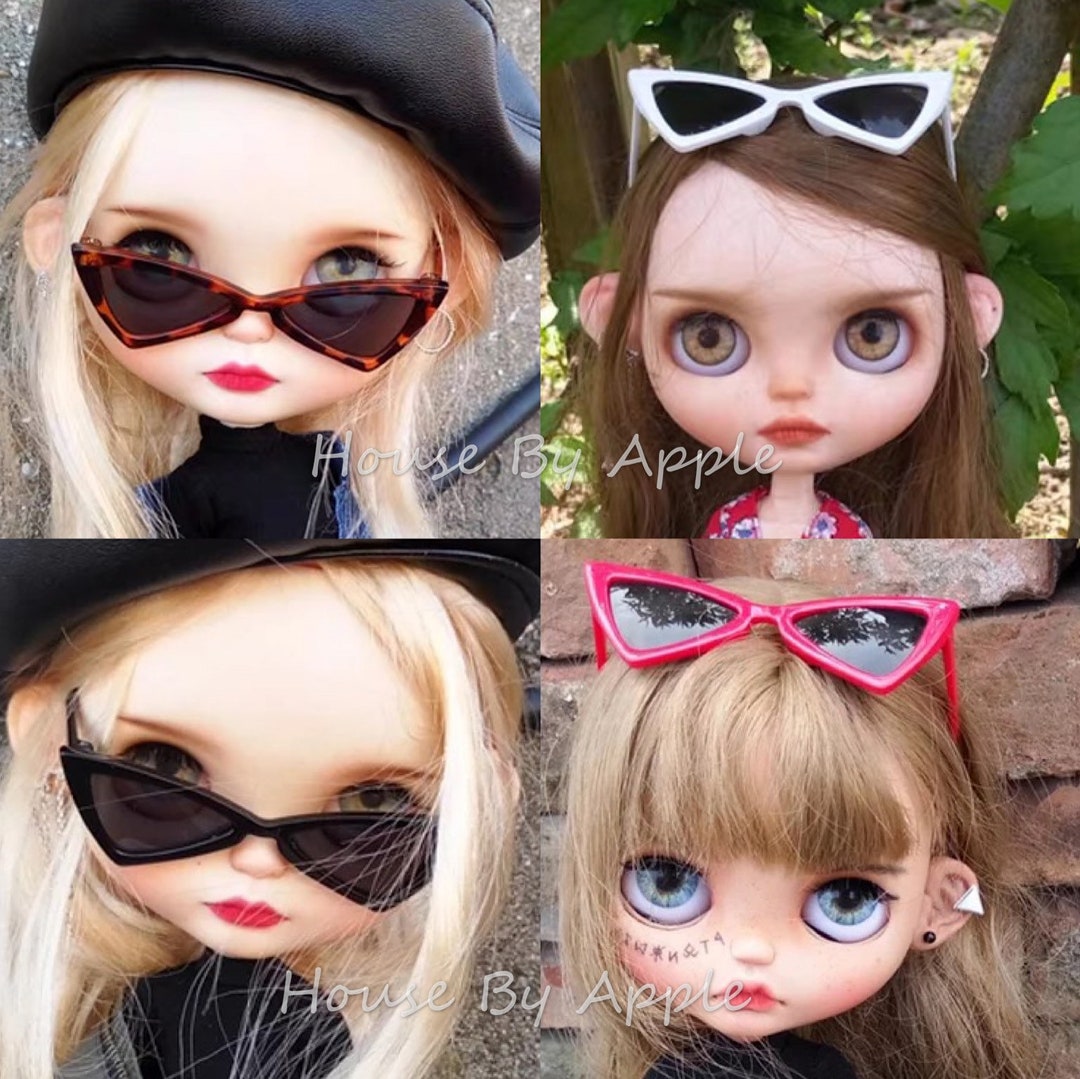Triangle Sunglasses for Blythe!!!doll Miniature/cute Glasses/round ...
