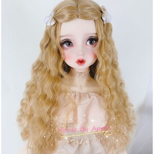 Custom Made BJD Long Big Curly Hair Soft Wig for 1/3 SD 1/4 Msd 1/6 ...