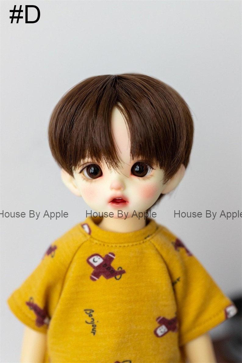 BJD Side Part Short Length With Bangs Boyish High Temperature Heat ...