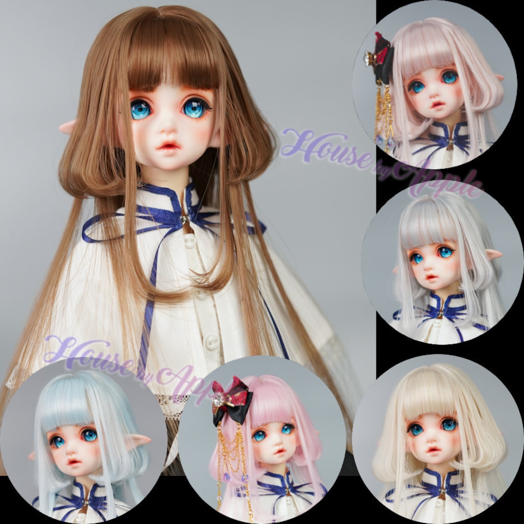 BJD Wig 6 Colors Jellyfish Long Hair for 1/3 SD 1/4 MSD 1/6 Yosd 9-10 ...