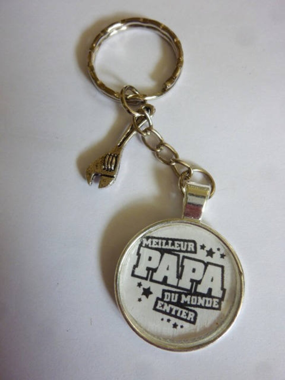 Key Ring Slogan best Dad in the World - Etsy