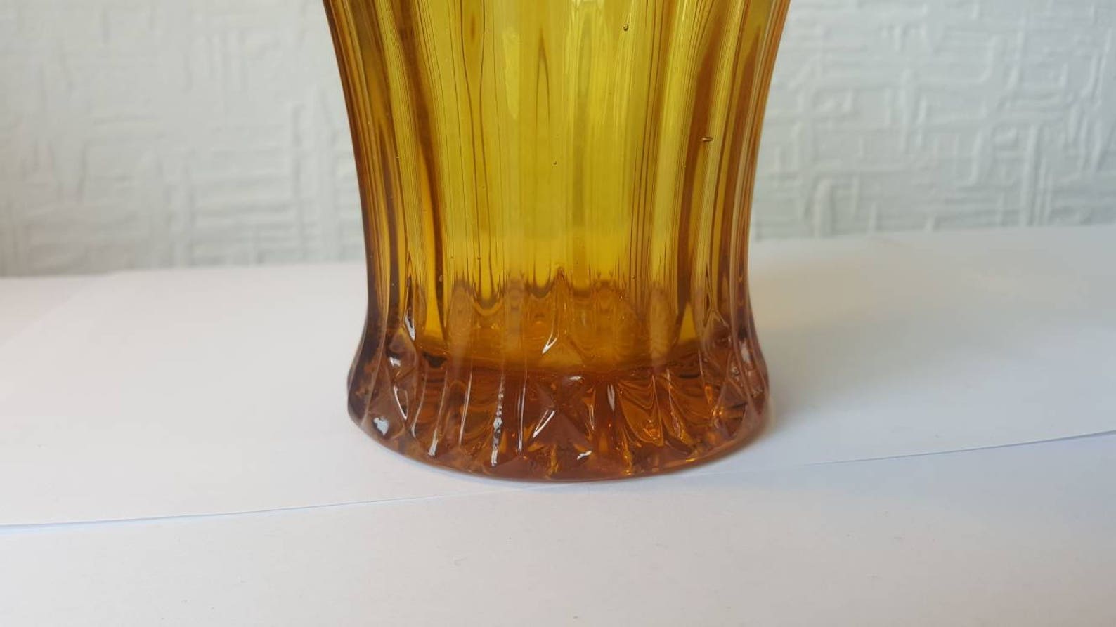 Stunning Sowerby Amber Art Deco Glass Vase Pattern No. 2505 - Etsy UK