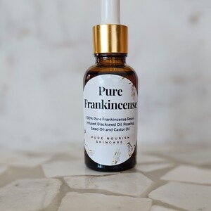 Frankincense Resin Infused Facial Oil: Organic Black Seed, Rosehip and ...
