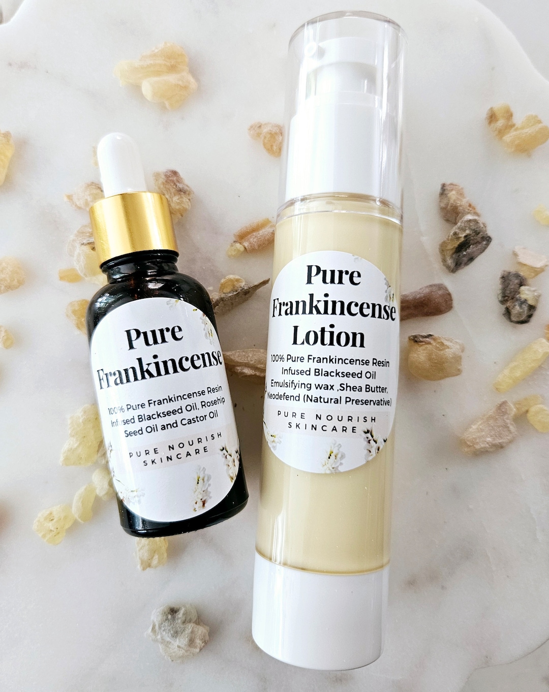 Frankincense Resin Infused Oil and Lotion Set, Facial Oil Blend, Castor Oil,black Seed Oil ...