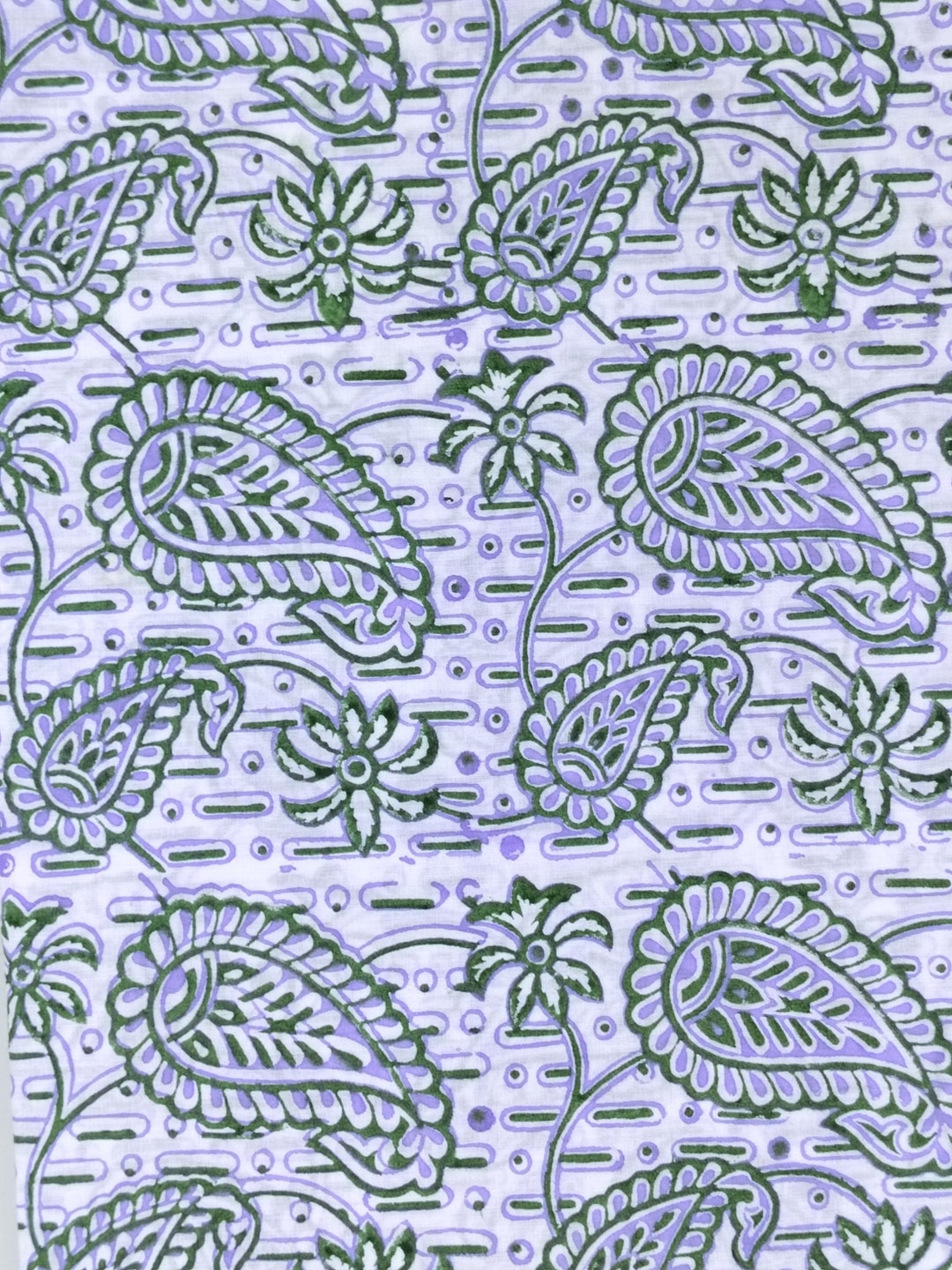 Buityful White Indian Cotton Fabric, Fabric by Yards Hand Block Print ...