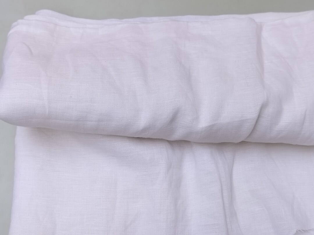 Linen Fabric Pure White, Fabric by Yard, Thin Linen Fabric. - Etsy