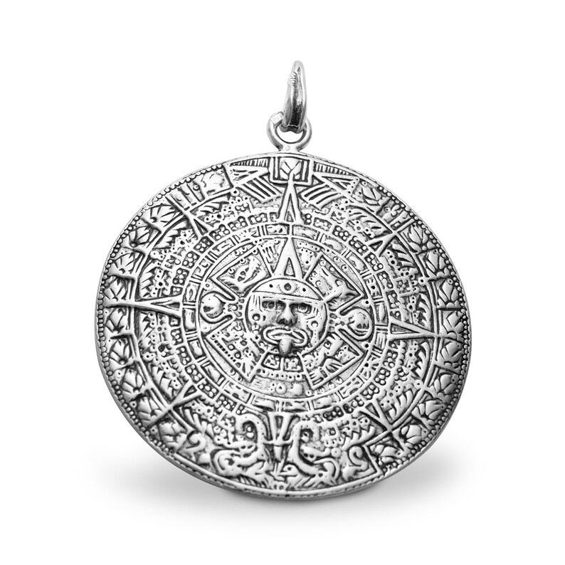 Inca Maya Indian Calendar 925 Silver Pendant - Etsy