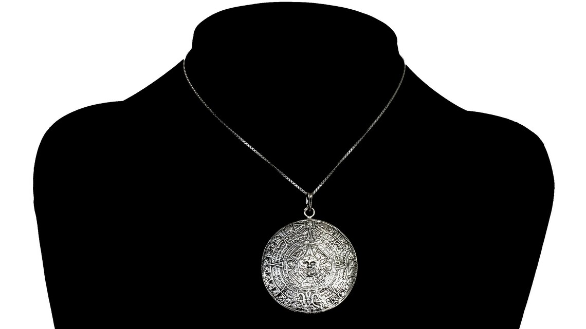 Inca Maya Indian Calendar 925 Silver Pendant - Etsy