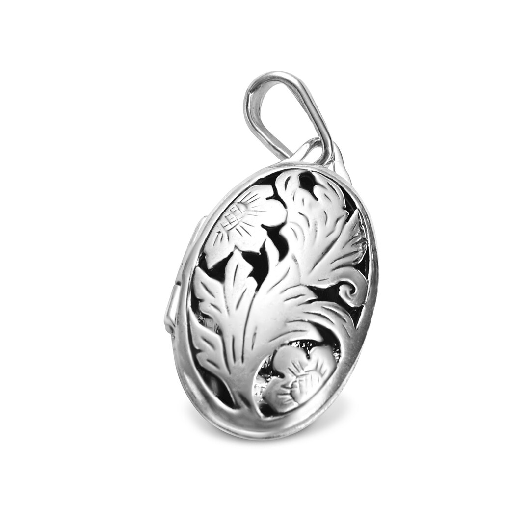 Silver Picture Lockets Oval Openable Amulet - Etsy