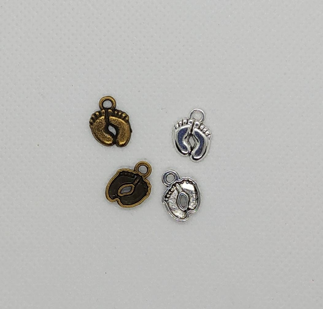 Baby Foot Charm in Silver or Bronze Metal - Etsy UK
