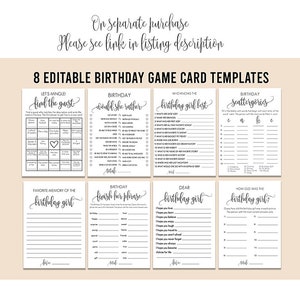 Favorite Memory of the Birthday Girl, Editable Favorite Memory Game ...