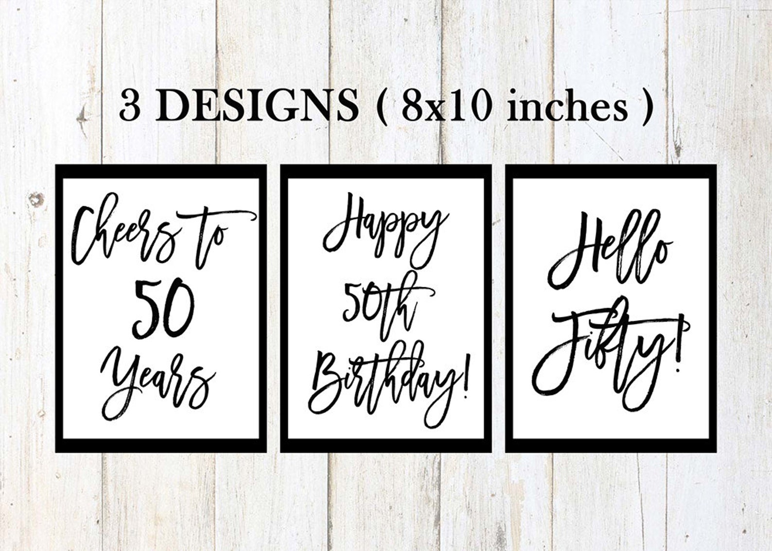 50th Birthday Signs Happy 50th Birthday Cheers to 50 Years - Etsy