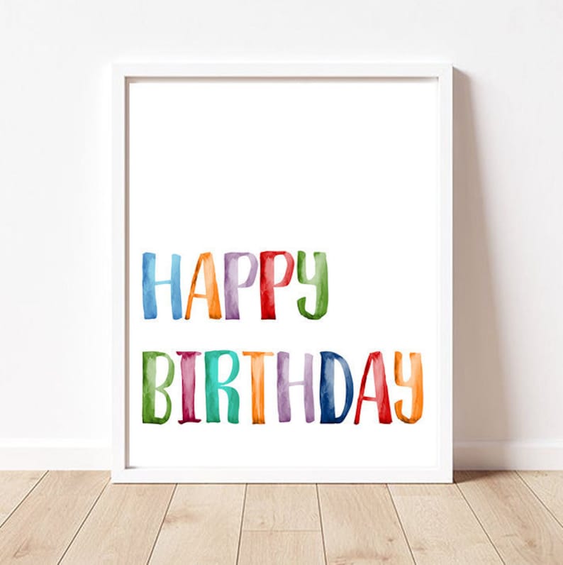 Happy Birthday Sign 8x10 11x14 16x20 Happy Birthday - Etsy