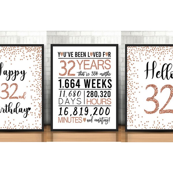 32nd Birthday - Etsy